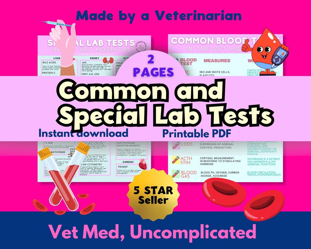 Common and Special Canine/feline Blood Tests- Vet Tech, Vet Nurse, Vet ...