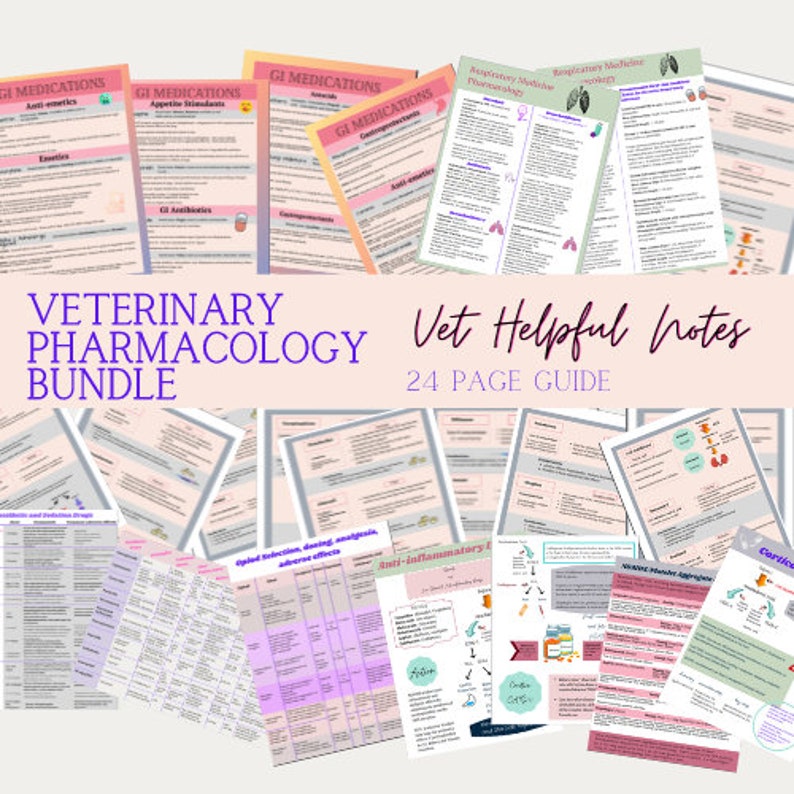 Combination Veterinary Surgery and Pharmacology Bundles for - Etsy