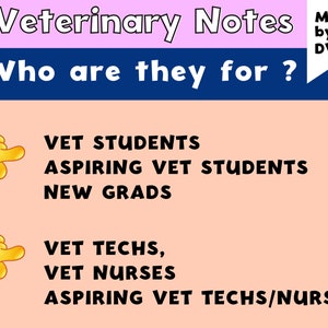 BEST SELLING 180 Page Vet Tech Notes, Vet Med Study Guide, VTNE Prep ...