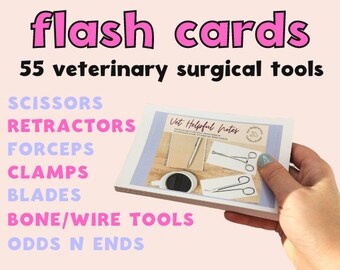 Veterinary Instruments Flash Cards - Etsy