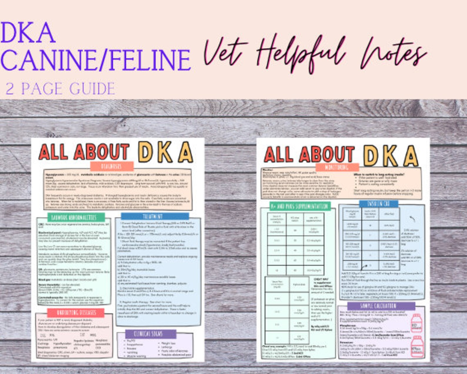 DKA Canine/feline Vet Endocrine Vet Tech Vet Student Vet - Etsy