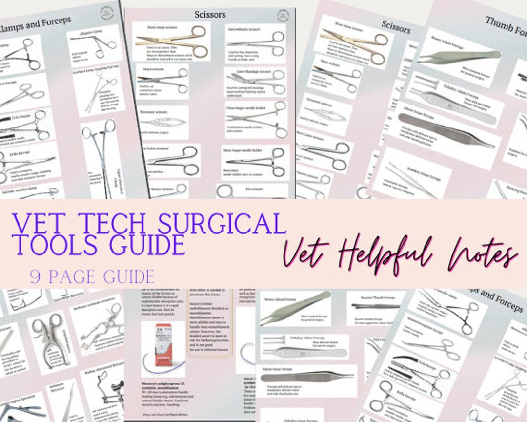 Vet Tech Surgical Instruments Guide Veterinary Surgical - Etsy