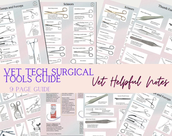 Vet Tech Surgical Instruments Guide Veterinary Surgical - Etsy