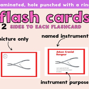 Vet Flash Cards Surgery Veterinary Flashcards Surgical Instruments Vet ...