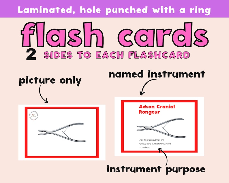 Vet Flash Cards Surgery Veterinary Flashcards Surgical - Etsy