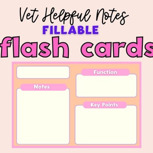 Fillable Flash Card Template Fillable Flashcards Revision Study Aid ...