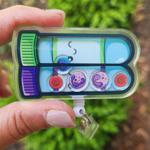 Lab Tech Badge Reel Blood Drawing Badge Holder Laboratory Technician ...