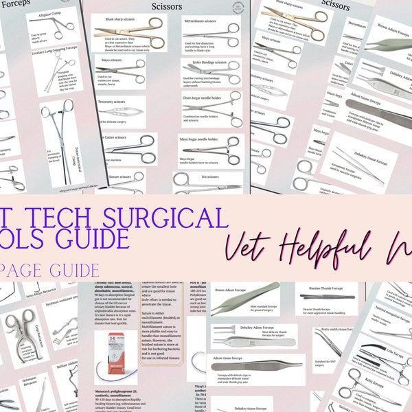 Surgical Cheat Sheet - Etsy