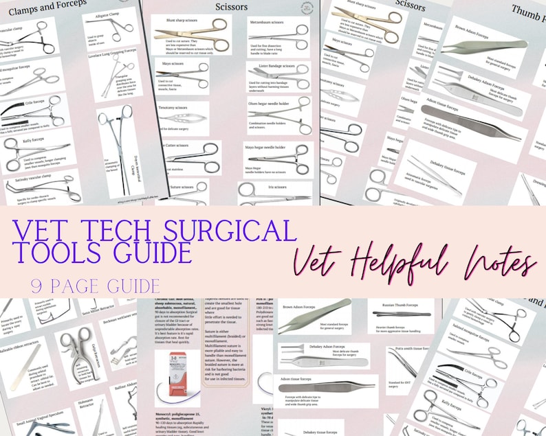 Vet Tech Surgical Instruments Guide, Veterinary Surgical Instruments ...