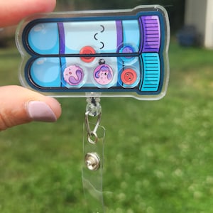 Lab Tech Badge Reel Blood Drawing Badge Holder Laboratory Technician ...