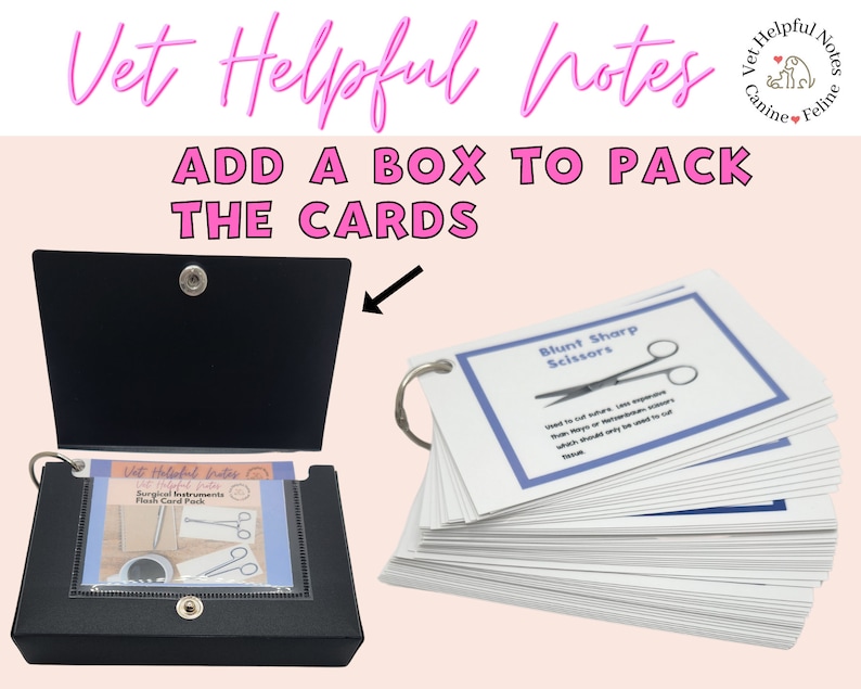 Vet Flash Cards Surgery Veterinary Flashcards Surgical - Etsy