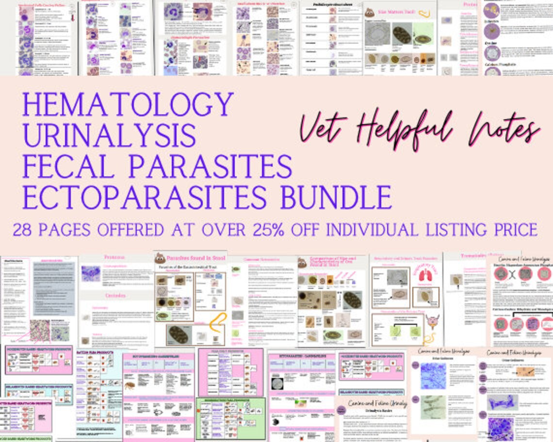 Veterinary Clinical Bundle: Hematology Urinalysis Fecal - Etsy