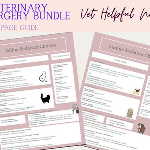 Veterinary Surgery Bundle, Vet Tech Notes, VTNE Prep - Etsy