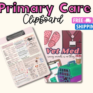 Veterinary GP Clipboard Vet Tech Cheat Sheets Vet Nurse Clipboard Vet ...