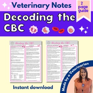 Veterinary CBC Interpretation Vet Tech Notes Vet Med Student Vet Nurse ...