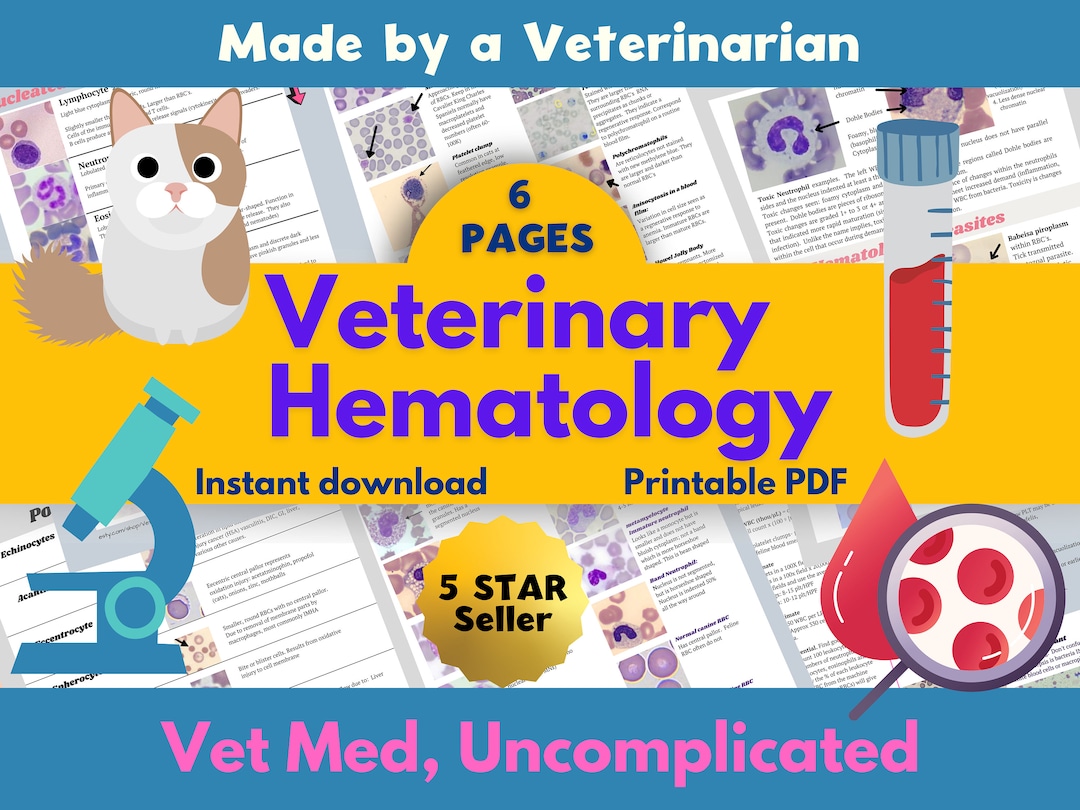 Hematology Veterinary Study Guide, Vet Tech, Vet Nurse, Vet Student ...
