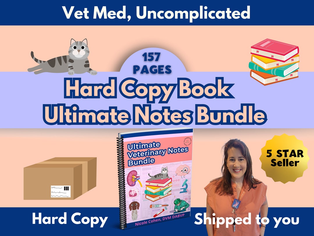 Best Selling Vet Tech Notes Vet Med Student Veterinary Nurse Study ...