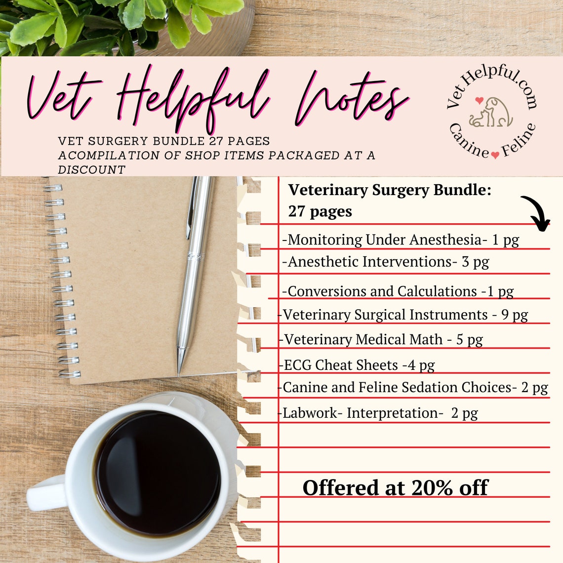 Veterinary Surgery Bundle Vet Tech Notes VTNE Prep - Etsy