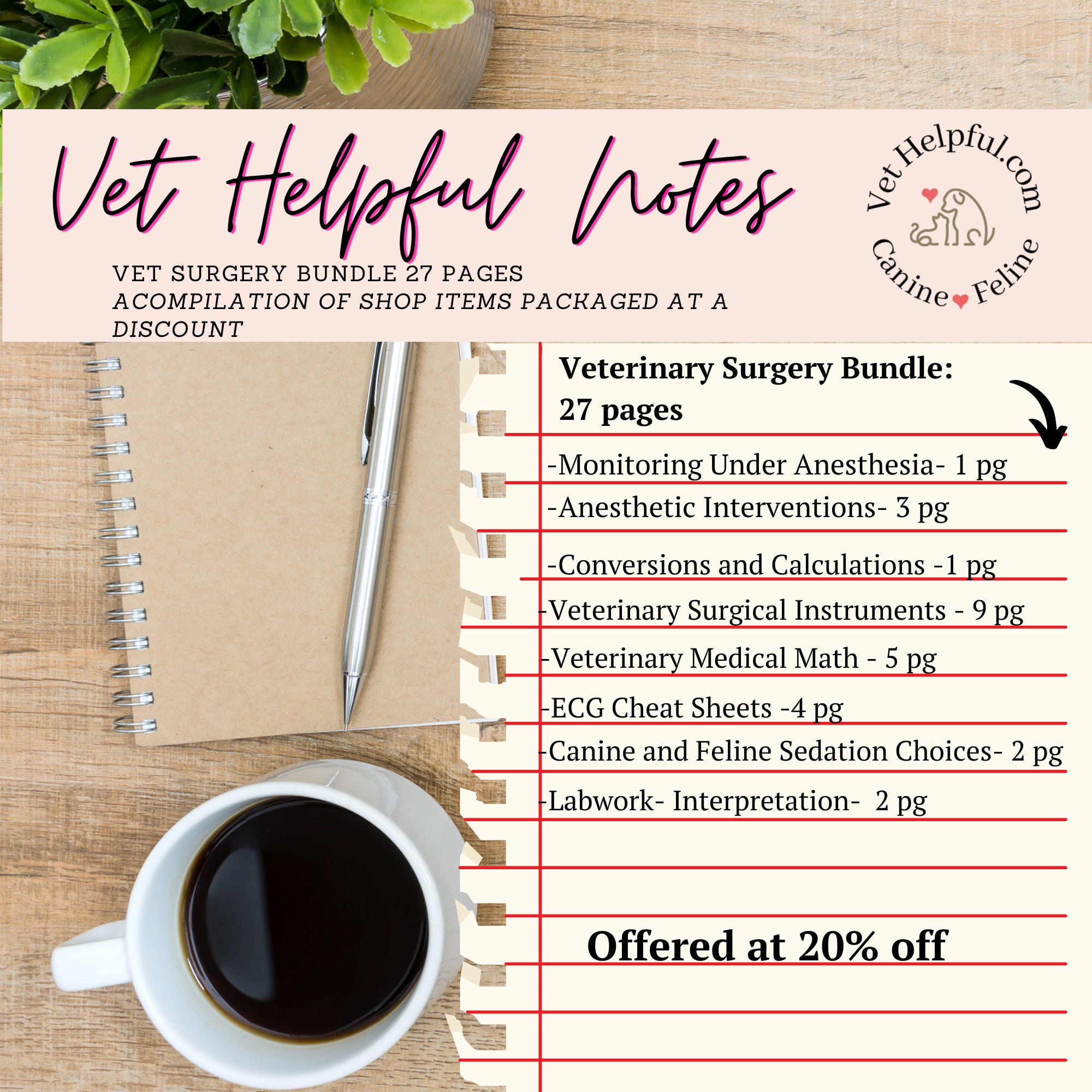 Veterinary Surgery Bundle Vet Tech Notes VTNE Prep - Etsy Canada