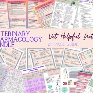 Veterinary Pharmacology Bundle: Antibiotics,gi, Cardio, Respiratory ...
