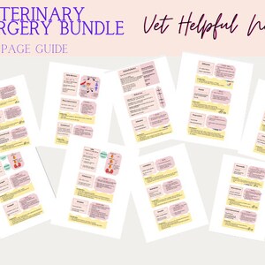Veterinary Surgery Bundle Vet Tech Notes VTNE Prep - Etsy