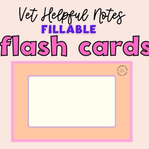 Fillable Flash Card Template Fillable Flashcards Revision Study Aid ...