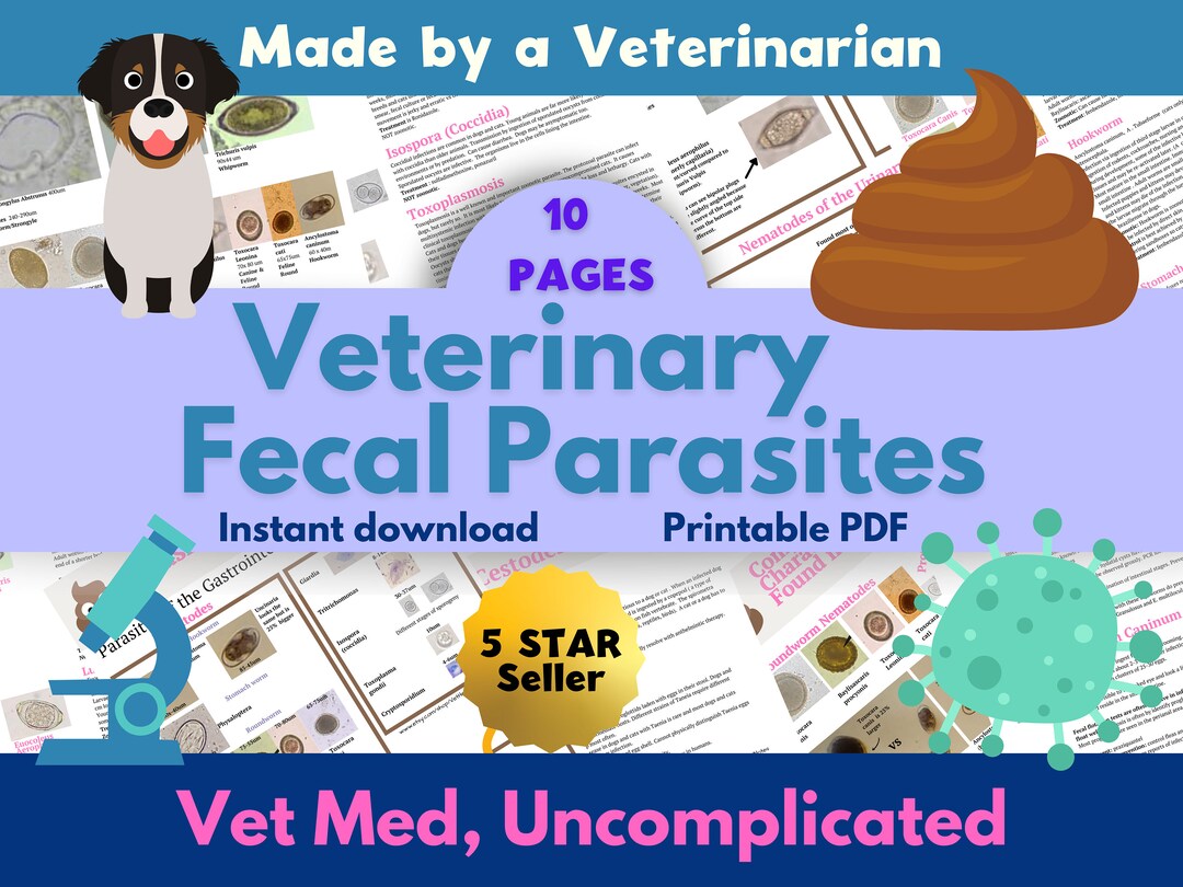 Veterinary Fecal Parasite Guide, Vet Tech Fecal, Vet Nurse - Etsy