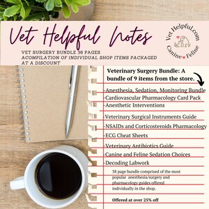 Veterinary Surgery Bundle Vet Tech Notes VTNE Prep - Etsy