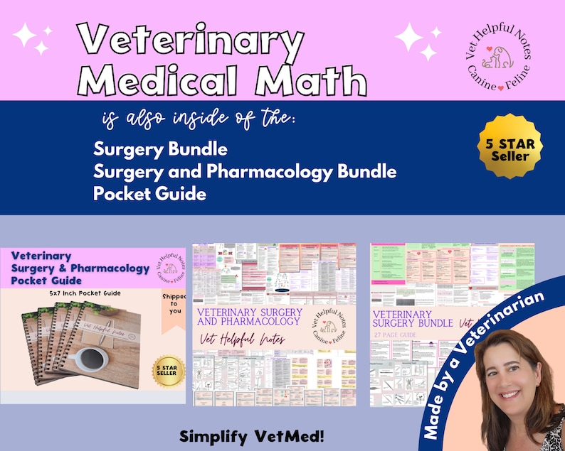 Vet Med Math Guide; Vet Notes for Vet Techs, Vet Students; Veterinary ...