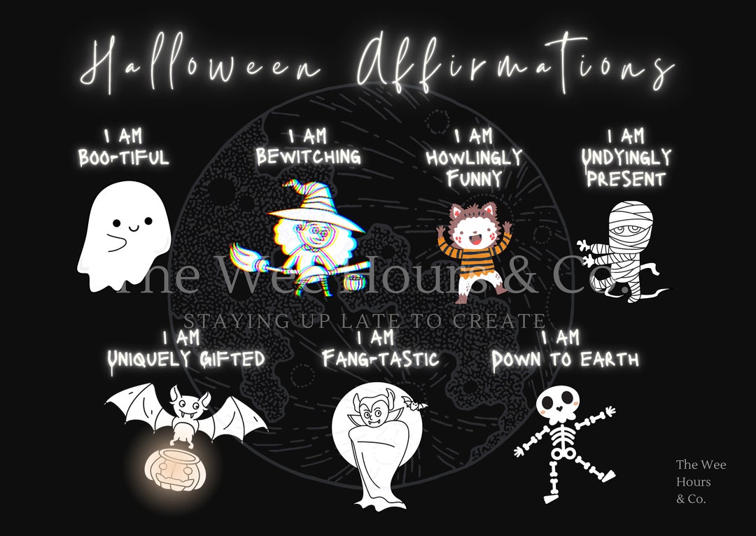 Halloween Affirmations - Digital Encouragement - Etsy
