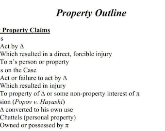Property Law Outline and Flow Chart - Etsy
