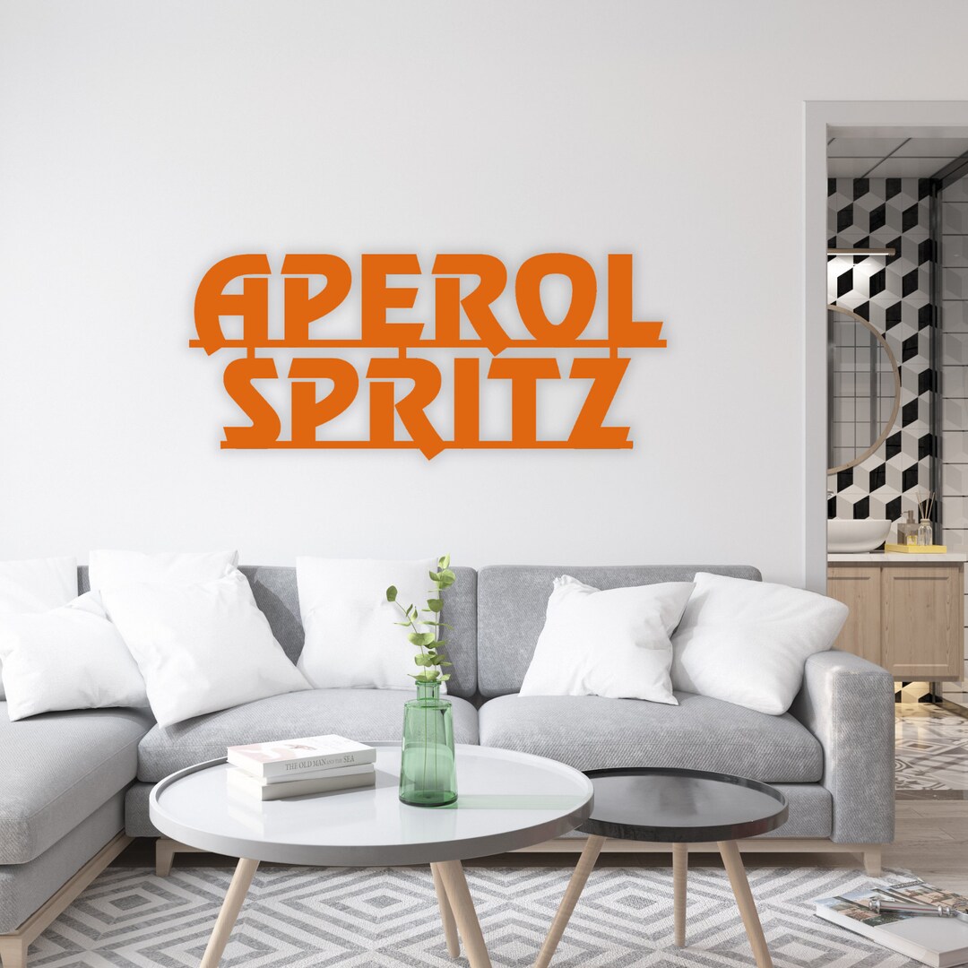 3D Wooden Lettering aperol Spritz Wood Lettering Wall Sticker Wood Wall ...