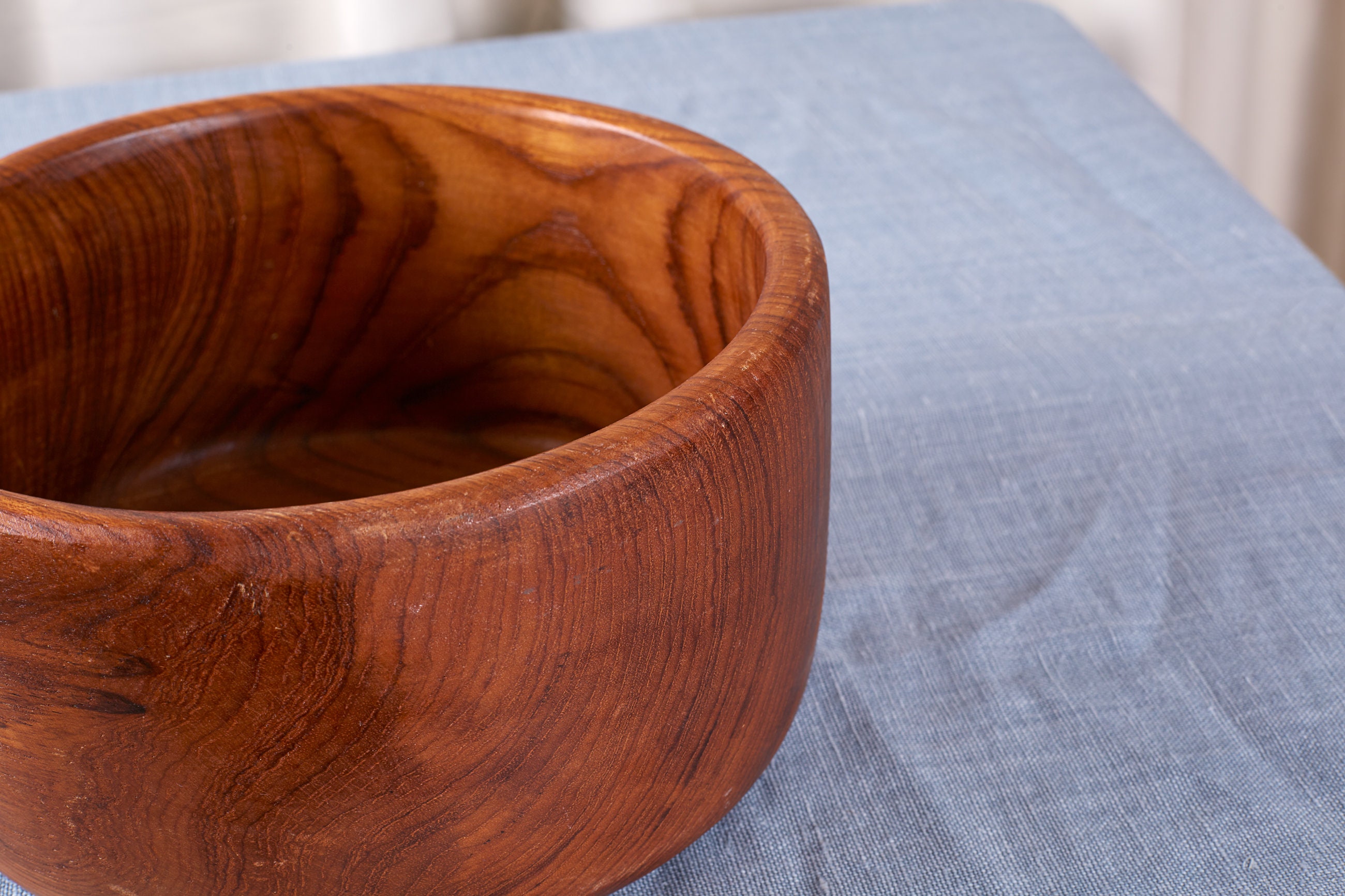 Vintage Dolphin Genuine Teak Wood Salad Bowl Thailand - Etsy