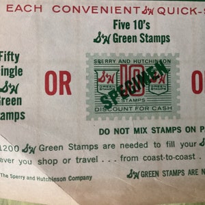 S&H Green Stamps, Vintage Circa 1960 - Etsy