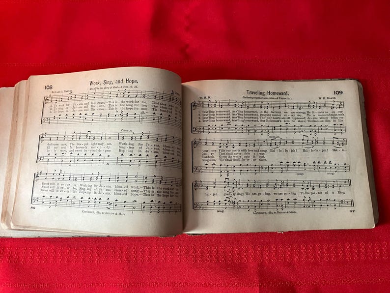 Vintage 1881 Hymn Book Etsy