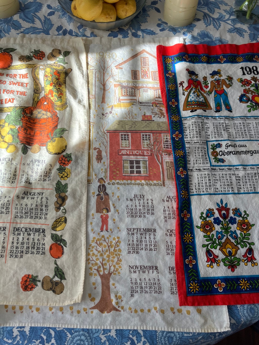 Vintage Calendar Dish Towels - Etsy