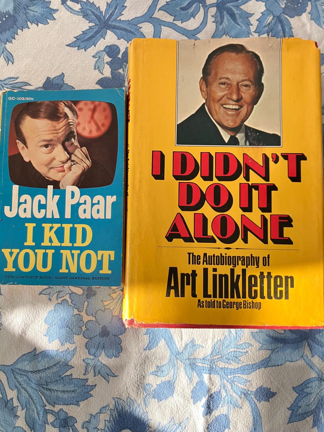 Two Books: One About Jack Parr and the Other About Art Linkletter - Etsy