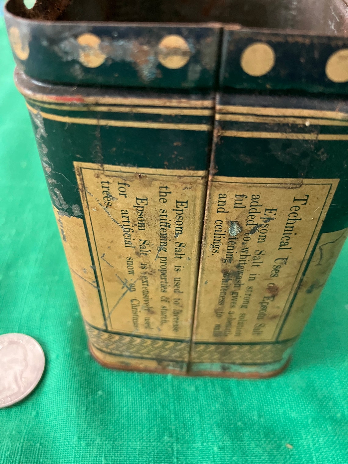 Vintage Rexall Epsom Salt Tin - Etsy