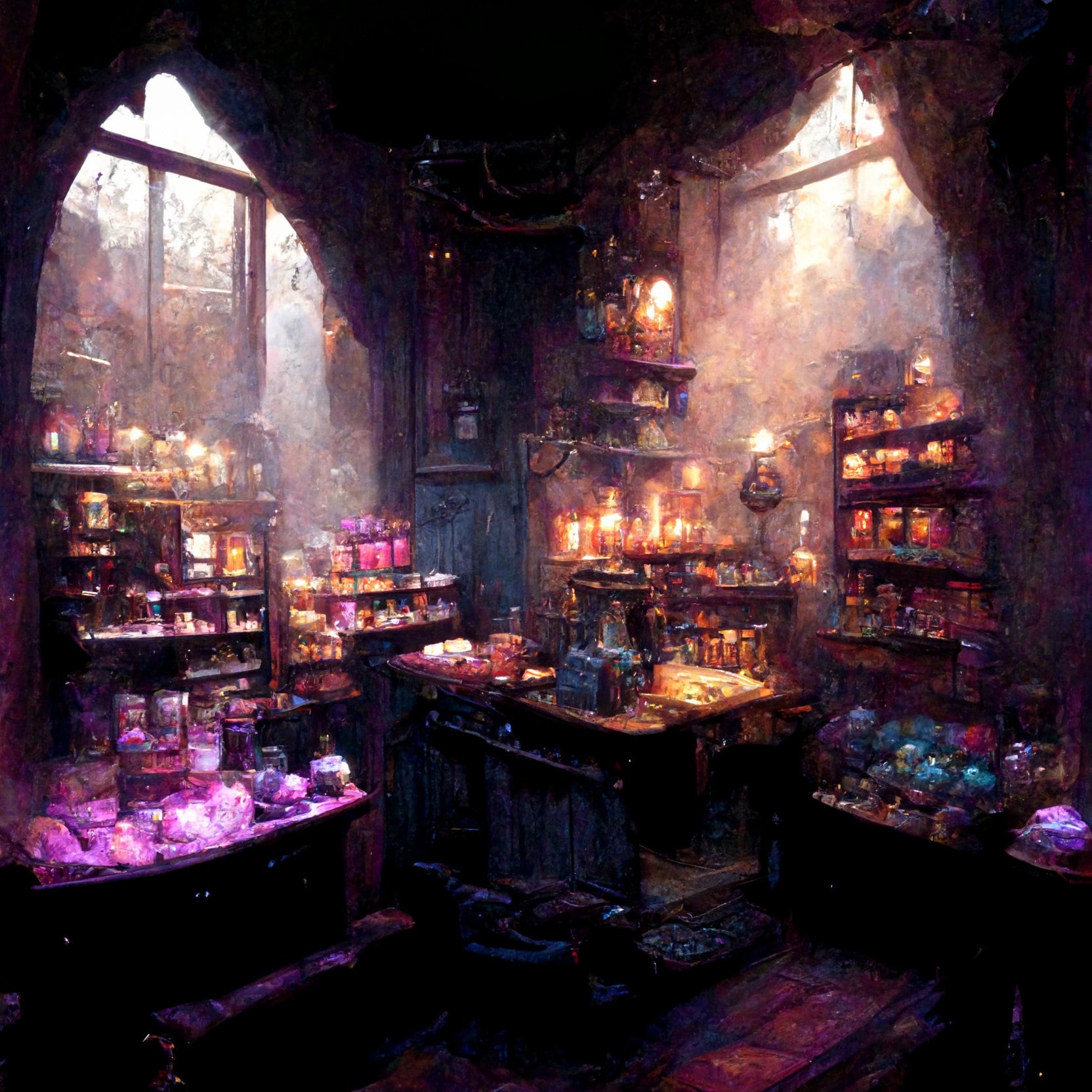 Potion Shop Floor Display common Print - Etsy