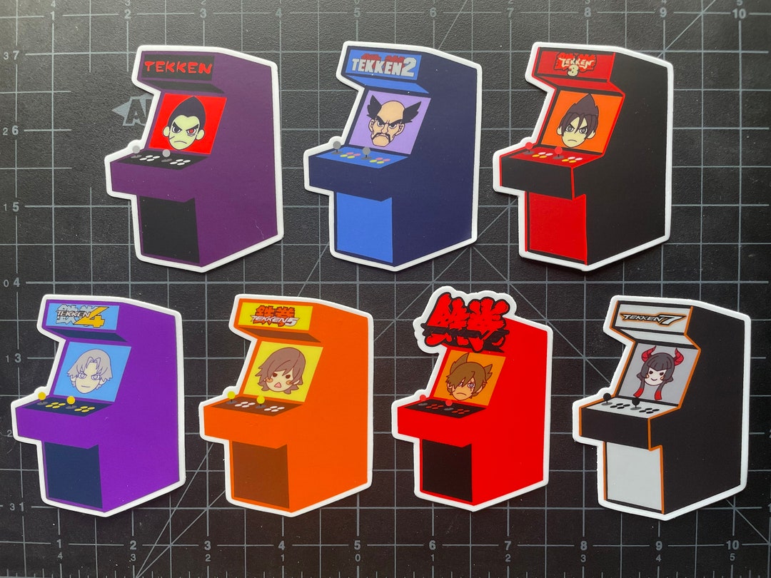 Tekken Arcade Cabinets Stickers (tekken 1-tekken 7) - Etsy