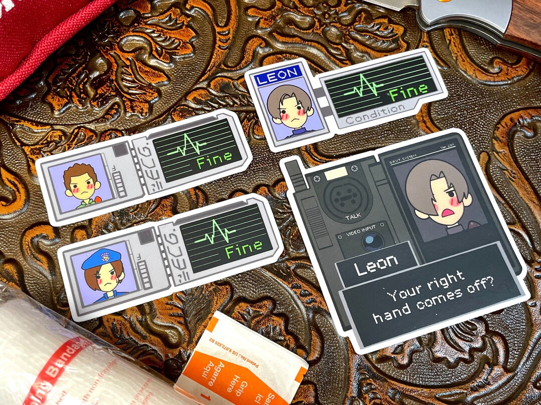 Resident Evil Health Status Stickers | Leon Kennedy, Jill Valentine ...