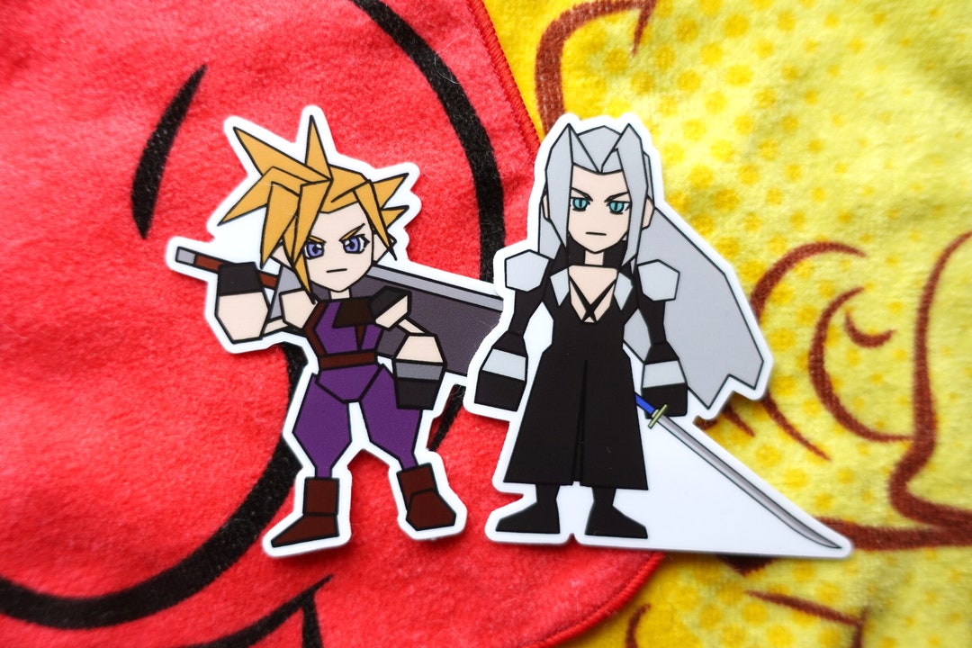 Final Fantasy VII PS1 Styled Graphics Sticker Set Cloud Strife and ...