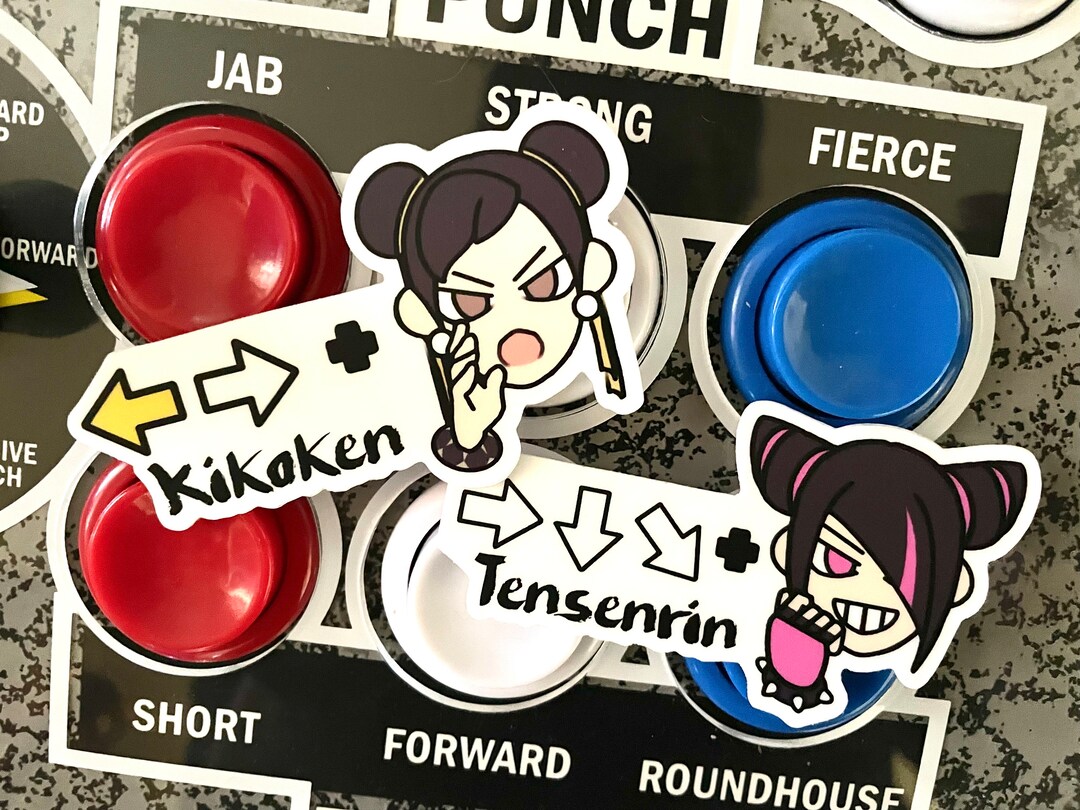 Street Fighter 6 Chun Li and Juri Han Input Command Sticker Set | Die ...
