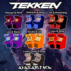 Tekken Arcade Cabinets Stickers tekken 1-tekken 7 - Etsy