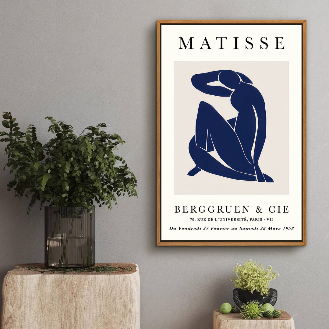 Klein Blue Henri Matisse Exhibition Framed Wall Art Print, Framed ...