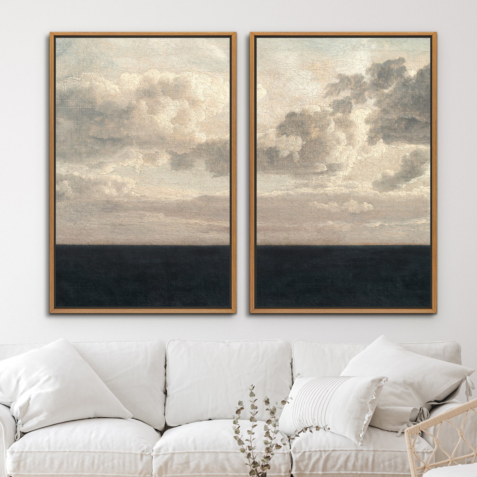 Framed Landscape Canvas Print Set of 2: Nature Wall Art Decor - Etsy