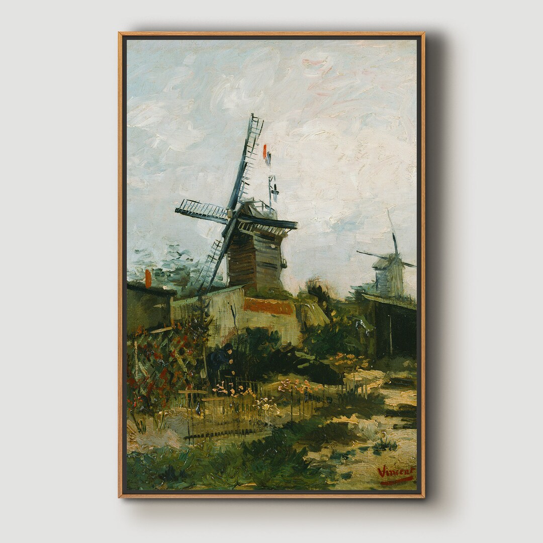 Windmills of Montmartre by Vincent Van Gogh Wall Art Print, Nature ...