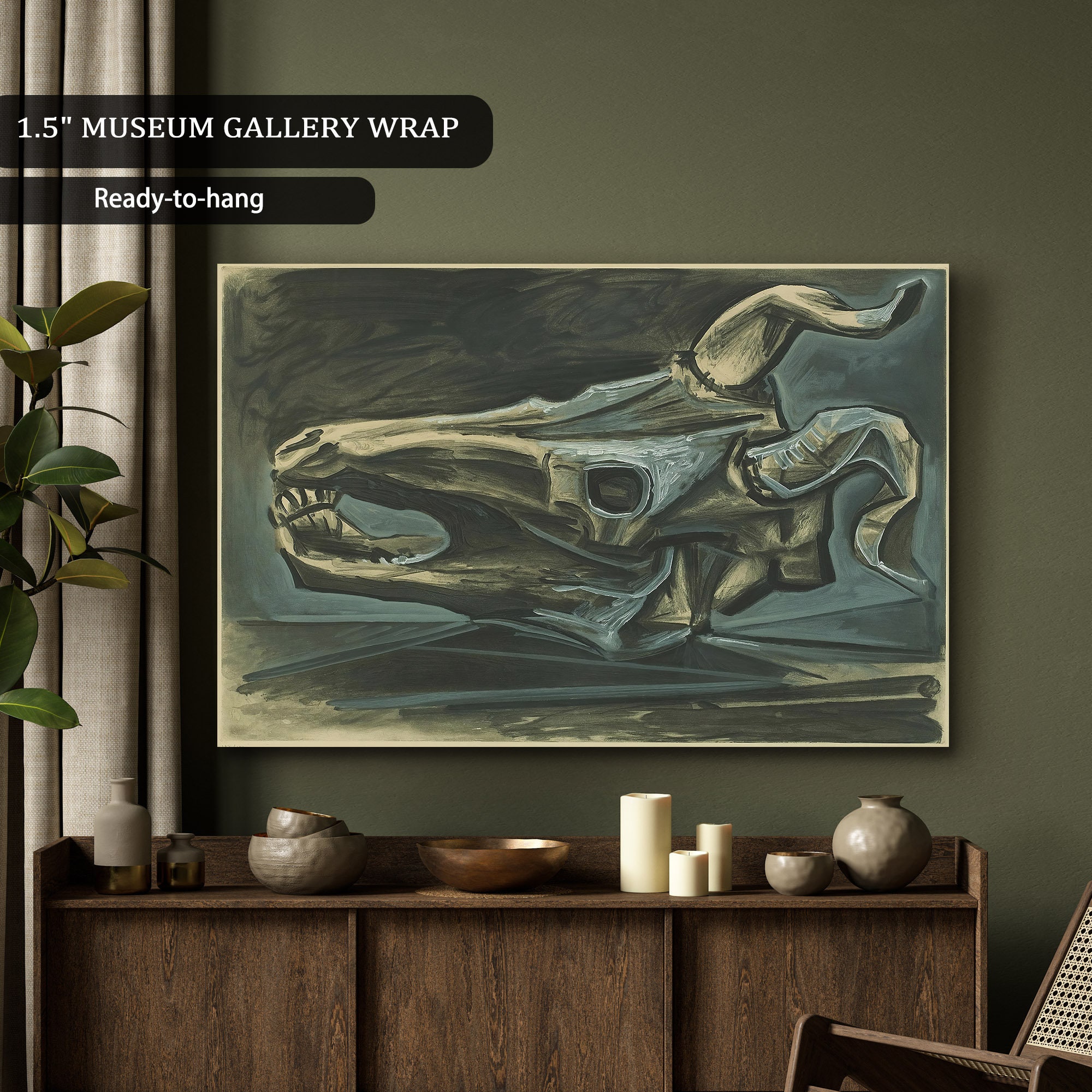 Picasso Goat Skull Art Print: Framed Gallery Wall Decor - Etsy