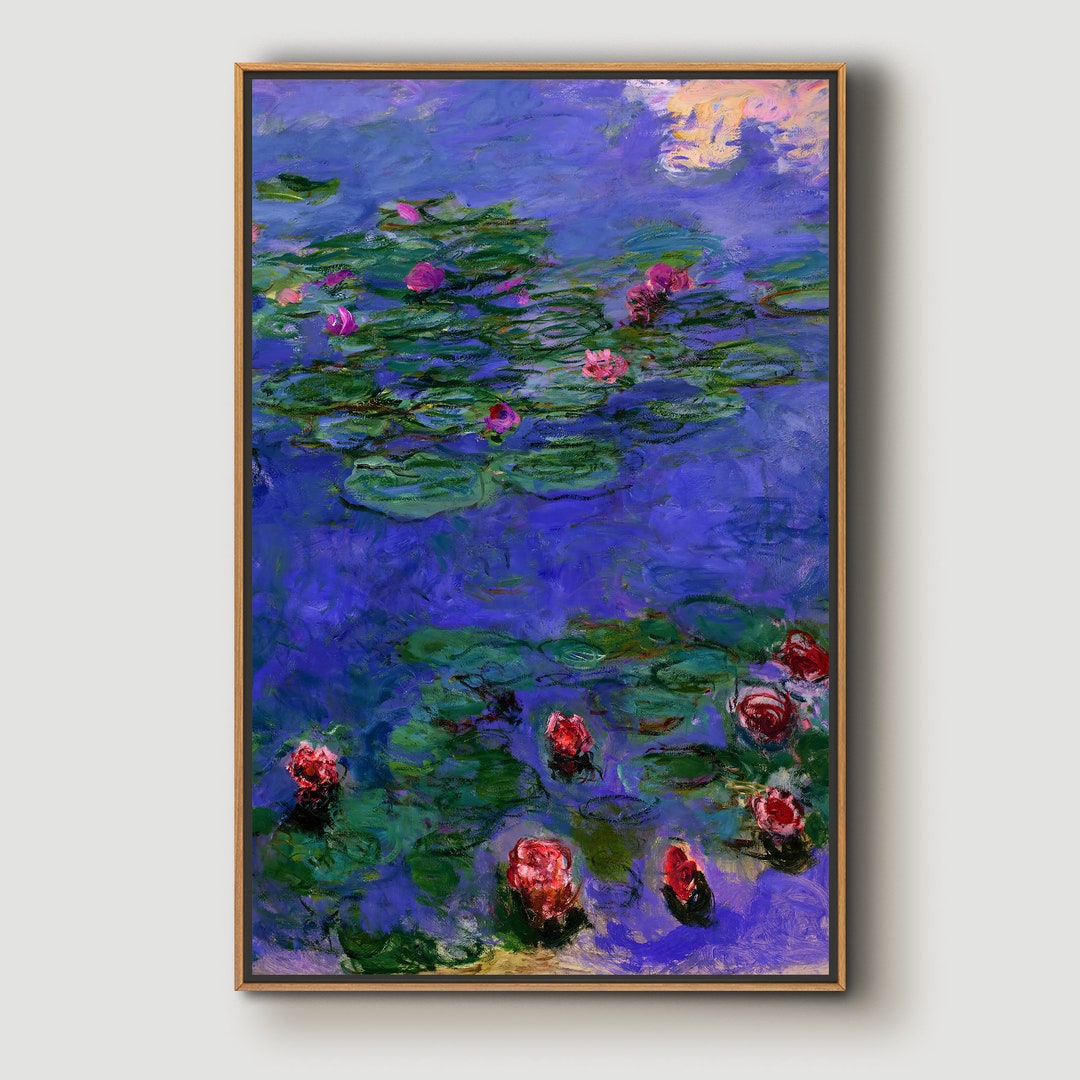 Claude Monet Water Lilies Print: Framed Gallery Wall Art - Etsy