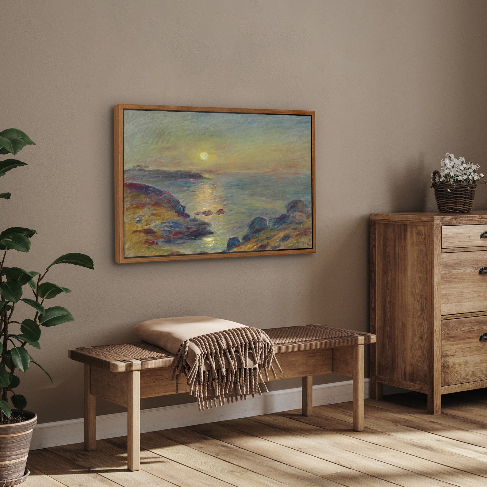 Sunset at Douarnenez Wall Art Print, Nature Framed Gallery Art ...